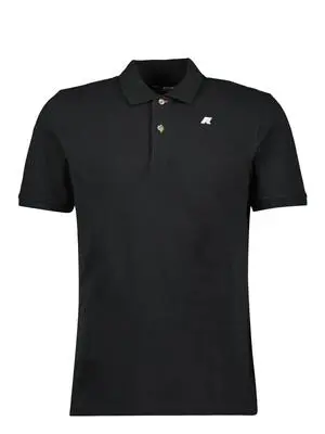 K-WAY Two-button Pique Polo Shirt - Black