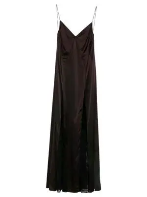 Staud Trinity Lace-insert Maxi Dress - Brown