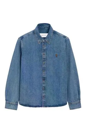 AMI AMI Paris Ami De Coeur Embroidered Denim Shirt