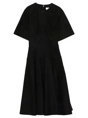 Alexander McQueen Flared Midi Dress - Black