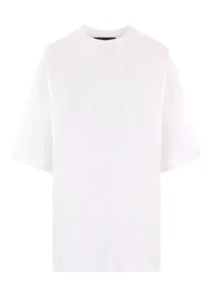 MARIA CALDERARA Embroidered Crew Neck T-shirt - White