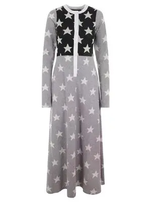 REWARD IF FOUND Star-print Dress - Grey