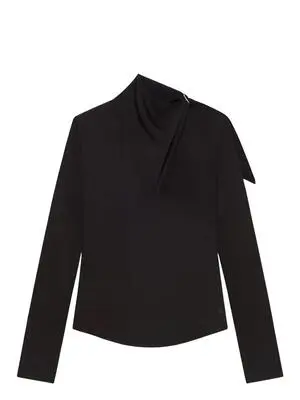 COURREGES Asymmetrical Blouse - Black