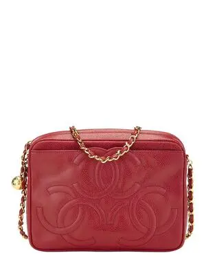 CHANEL Quilted Caviar Camera Bag