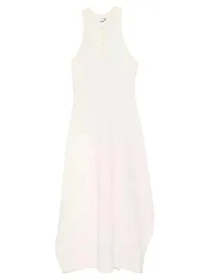 Nanushka Draped-hem Tank Midi Dress - Neutrals