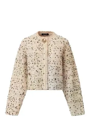 Fabiana Filippi Tweed Jacket With Gold-tone Buttons - Neutrals