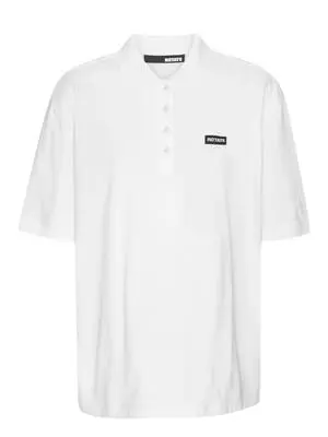 ROTATE BY BIRGER CHRISTENSEN Logo-Plaque Cotton Polo Top