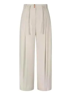 STUDIO TOMBOY Drawstring Two-tuck Trousers - Neutrals