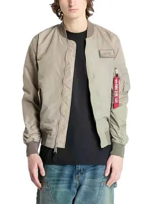 Alpha Industries Two-tone Contrast Bomber Jacket - Neutrals