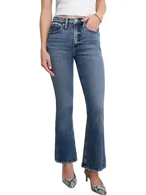 Good American Good Standard Kick Flare Jeans - Indigo