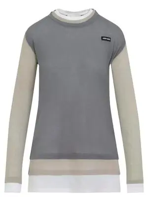 Miu Miu Layered Long-sleeve Top - Grey