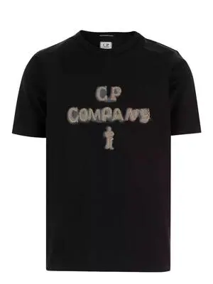 C.P. COMPANY Chain-embellished Logo T-shirt - Black