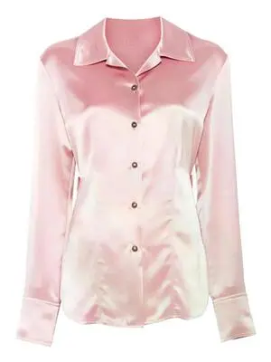 Nanushka Nathalie Fitted Shirt - Pink