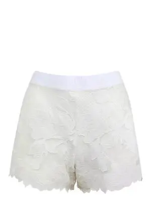 Fleur Du Mal Floral-motif Shorts - White
