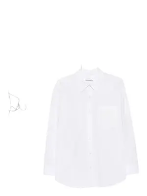 Alexander Wang Chest-pocket Cotton Shirt - White