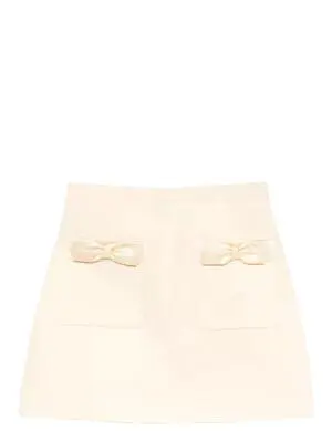 Valentino Garavani Bow-pocket Mini Skirt - Neutrals