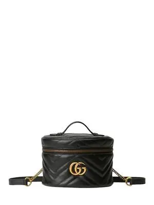 Gucci Marmont Gg Travel Backpack - Black
