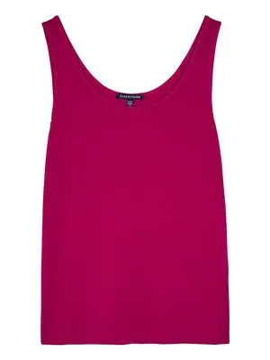 Eileen Fisher Silk-crepe Tank - Fuchsia