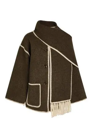 TOTÊME Scarf-Effect Wool-Blend Jacket