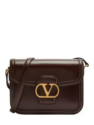 Valentino Garavani 9to5 Small Leather Shoulder Bag Chocolate