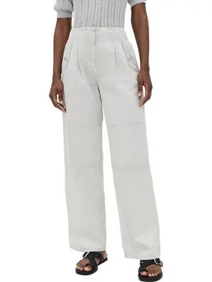 Ulla Johnson Casey High-waisted Pants With Tied Cuffs - Dune