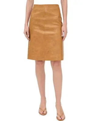Rag & Bone Jordie Faux Leather Skirt - Camel