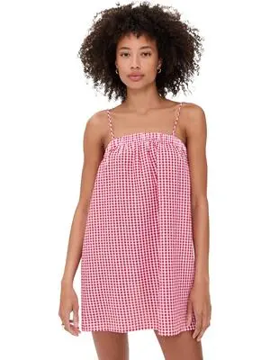 LE BOP Camille Mini Dress - Red/white Gingham