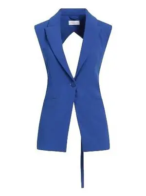 Patrizia Pepe Single-breasted Blazer With Open Back - Blue