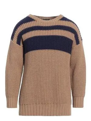 LARDINI Wool Crewneck Sweater Beige