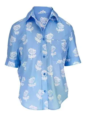 Marni Sprayed Rose Shirt - Blue