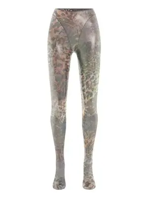 MUGLER Printed Leggings - Grey