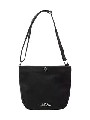 A.p.c. Canvas Shoulder Bag - Black