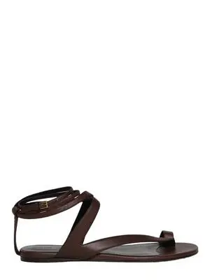 Khaite Aimee Ankle Strap Sandal - Brown