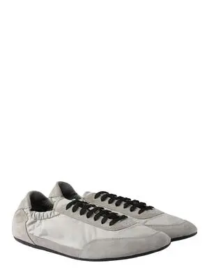 Prada Re-nylon And Suede Sneakers - Grey
