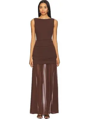 Show Me Your Mumu Aria Maxi Dress - Chocolate
