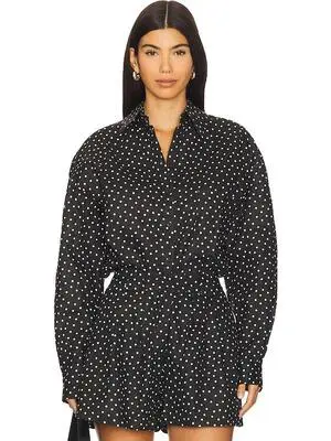 AEXAE Linen Woven Shirt - Polka Dot