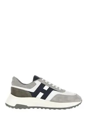 Hogan Suede And Smooth Leather Hyperlight Sneakers - White