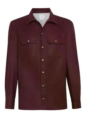 Brunello Cucinelli Flannel Pocket Shirt - Red