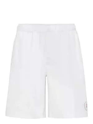 Brunello Cucinelli Elasticated-waist Shorts - White