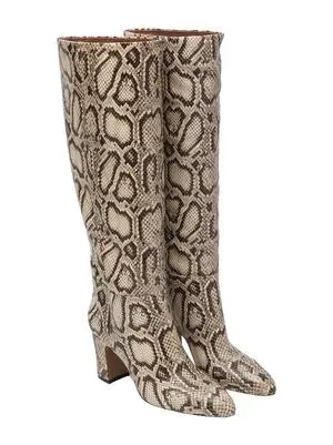 Paris Texas Lavinia Python Printed Leather Boots - Multicolor