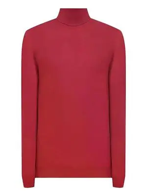 Brunello Cucinelli Cashmere Roll Neck Sweater - Red