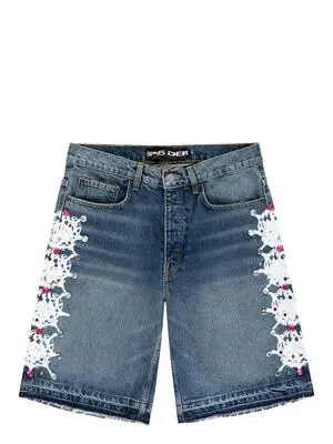 SP5DER Web Stone Denim Shorts - Blue