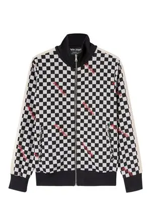 Palm Angels Jacquard Damier Classic Track Jacket - Black