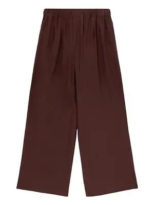 Loewe Anagram-logo Silk-crepe Pyjama Trousers - Burgundy