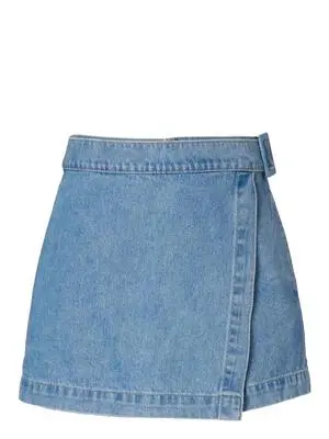 Veronica Beard Diaz Denim Skort - Blue