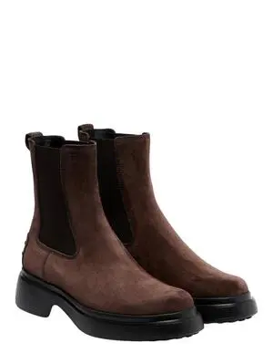 TOD'S Suede Chelsea Boots - Brown
