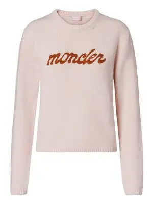 Moncler Logo Wool And Cashmere Sweater - Pink