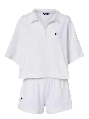 Polo Ralph Lauren Cotton Terry Polo Shirt And Shorts Set - White