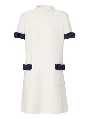 Valentino Garavani Crepe Couture Bow-detail Minidress - White
