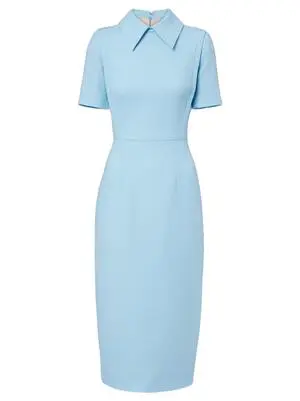 EMILIA WICKSTEAD Valletta Wool Cocktail Dress - Blue